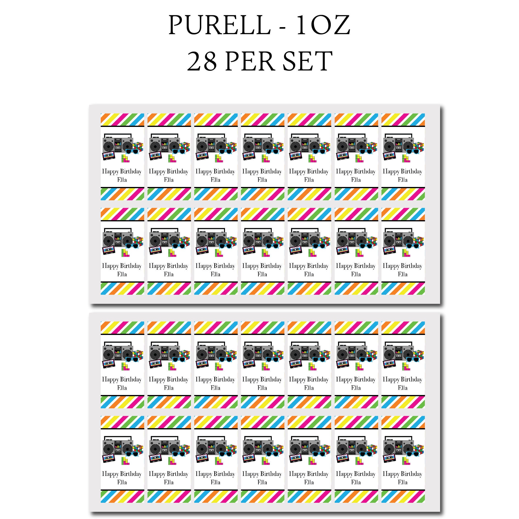 Totally 80's 1980 Eighties Retro Neon Theme PRINTED - Etsy