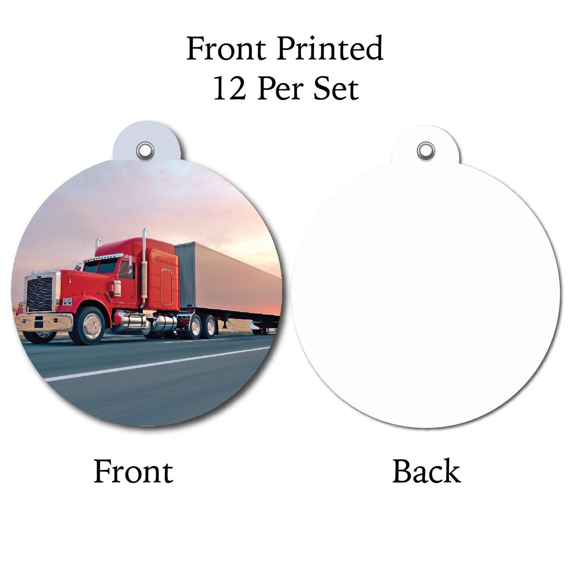 Red Tractor Trailer Semi Truck Big Rig on Road Highway Cool - Etsy