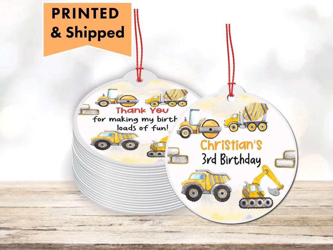 Construction Birthday Dump Truck Party Digger Yellow Black Boy Any Age ...