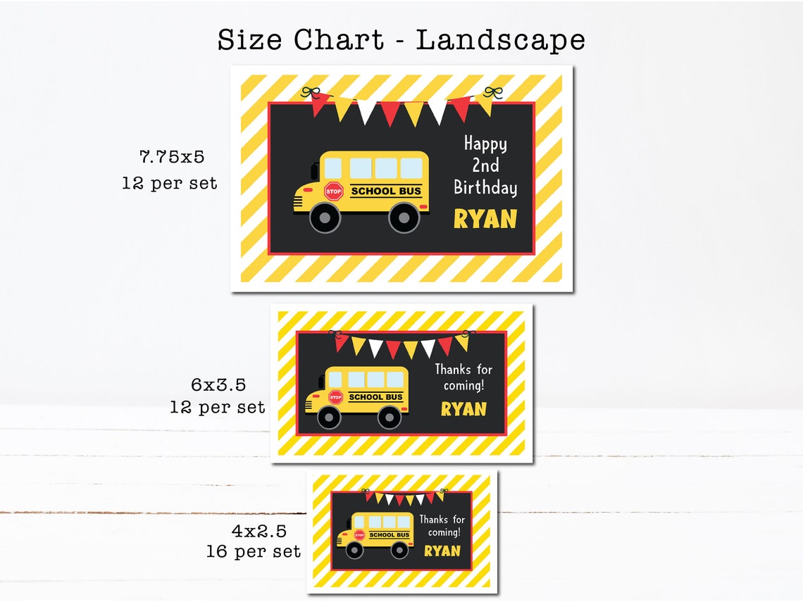 School Bus Wheels on the Bus PRINTED GLOSSY LABEL Party Favor - Etsy