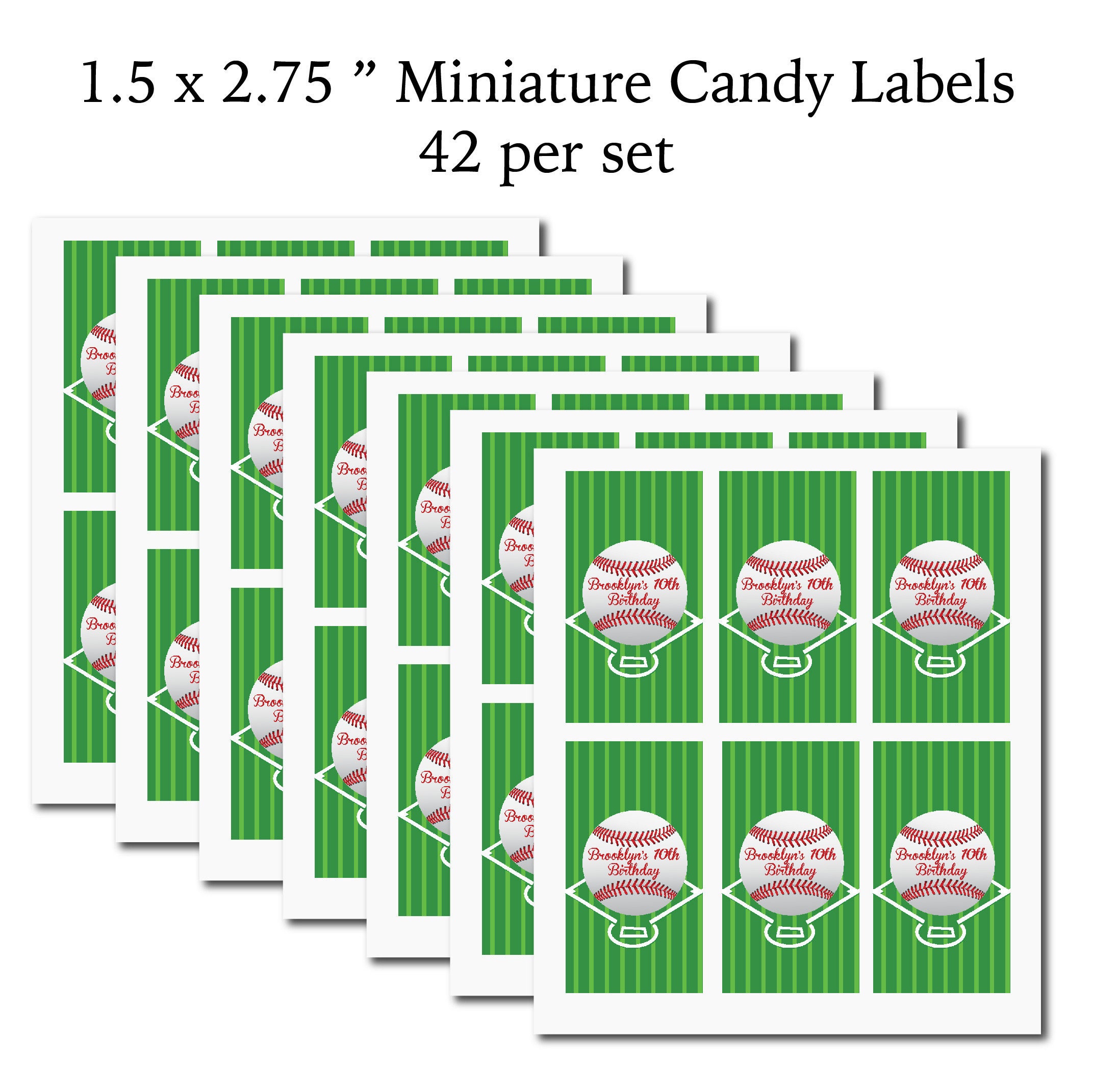 Baseball Field All Star Sport Theme PRINTED CANDY BAR - Etsy