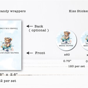 Teddy Bear Boy Airplane Flying Pilot Teddy Cute Aviation Theme PRINTED ...