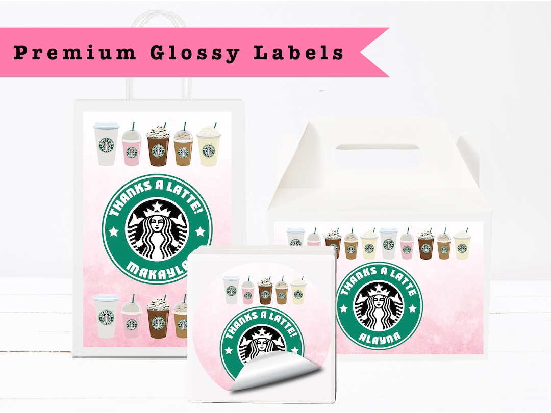 Coffee House Cafe Latte PRINTED GLOSSY LABELS for Party - Etsy
