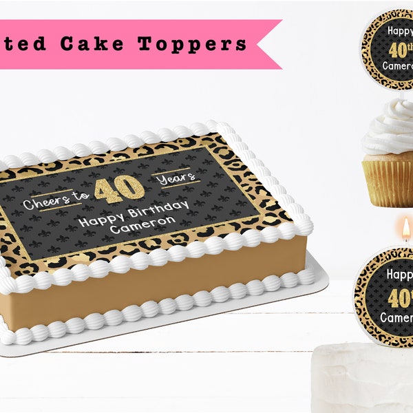 Cheetah Cake Topper - Etsy