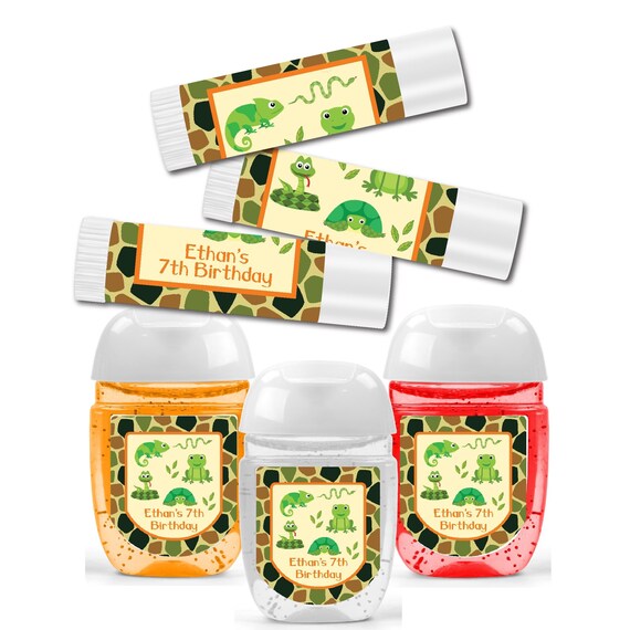 Reptile Show Lizard Snake Frog Birthday For Boys Lip Balms | Etsy