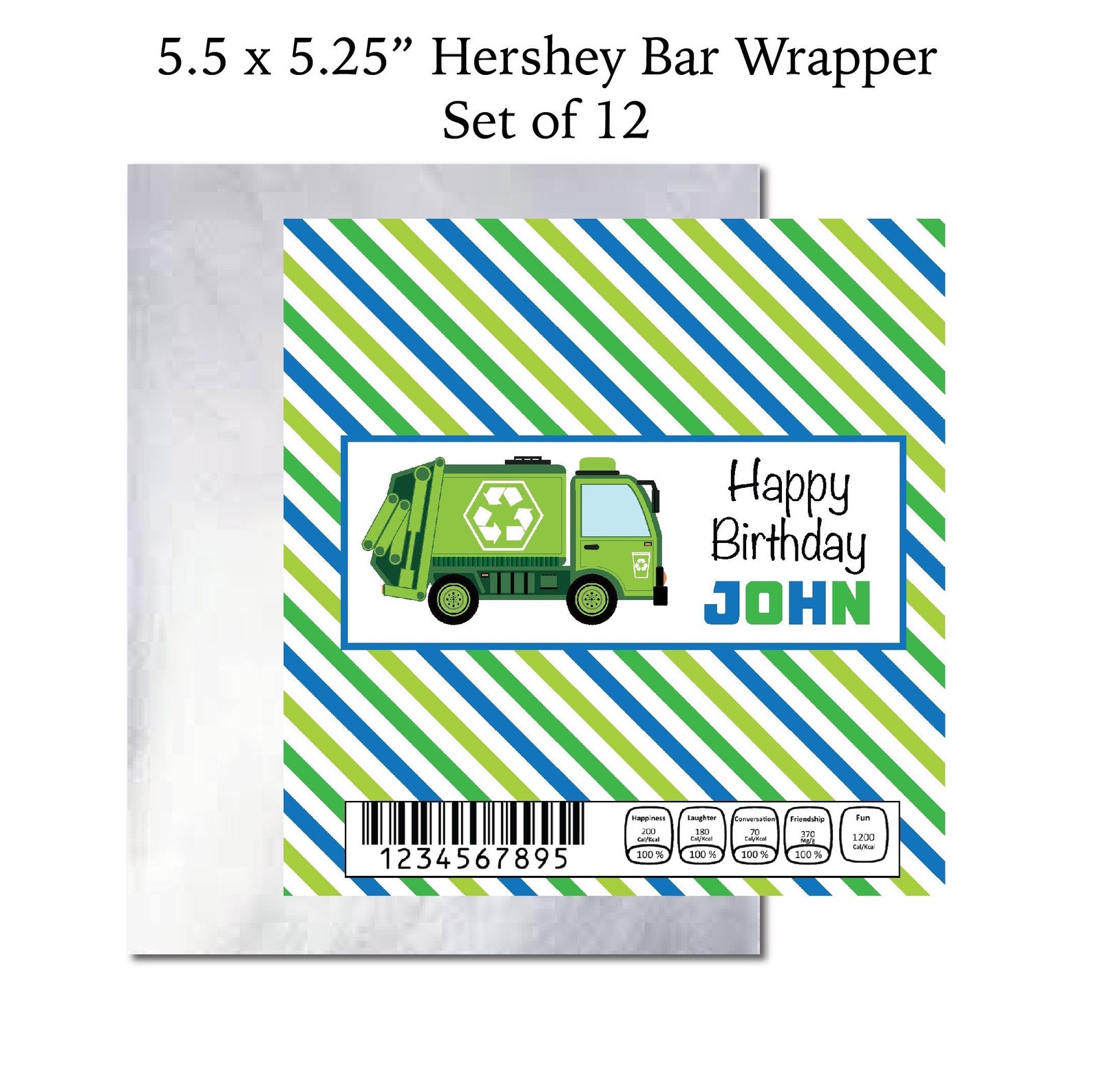 Garbage Truck Dump Party Trash Bash PRINTED CANDY WRAPPERS - Etsy