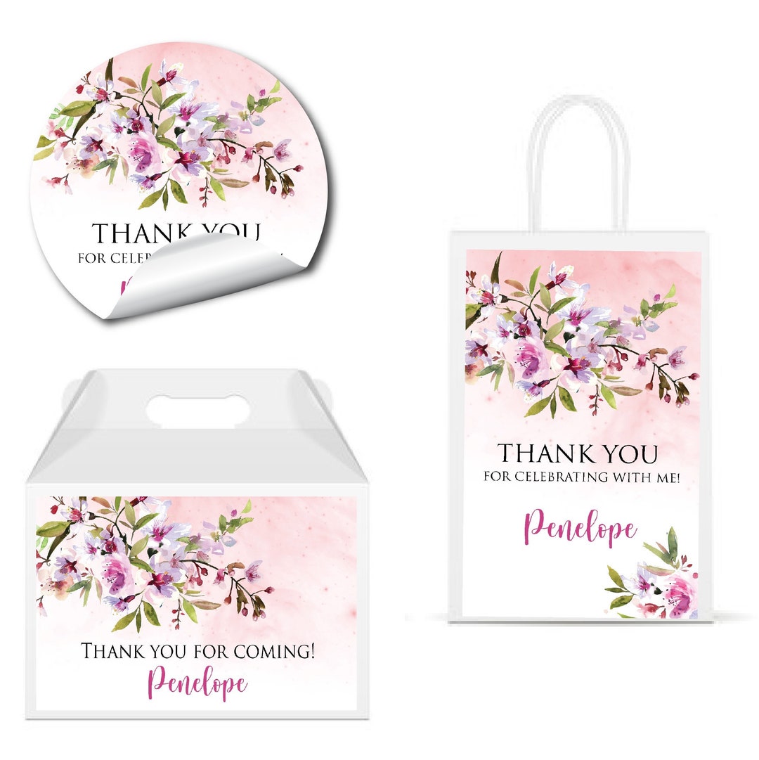 Cherry Blossom Rustic Blush Pink Floral Flowers Watercolor | PRINTED ...