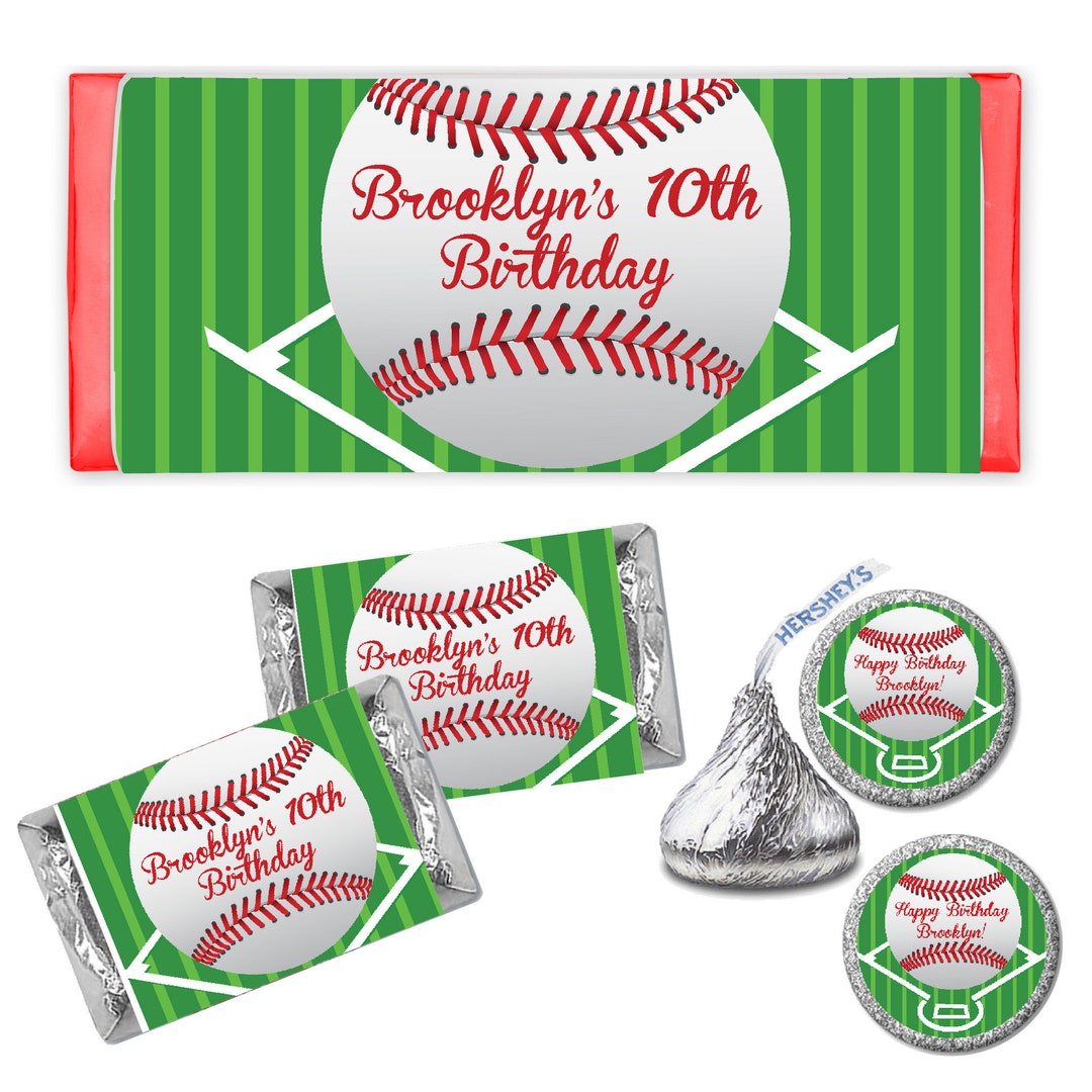 Baseball Field All Star Sport Theme PRINTED CANDY BAR Wrappers Labels ...