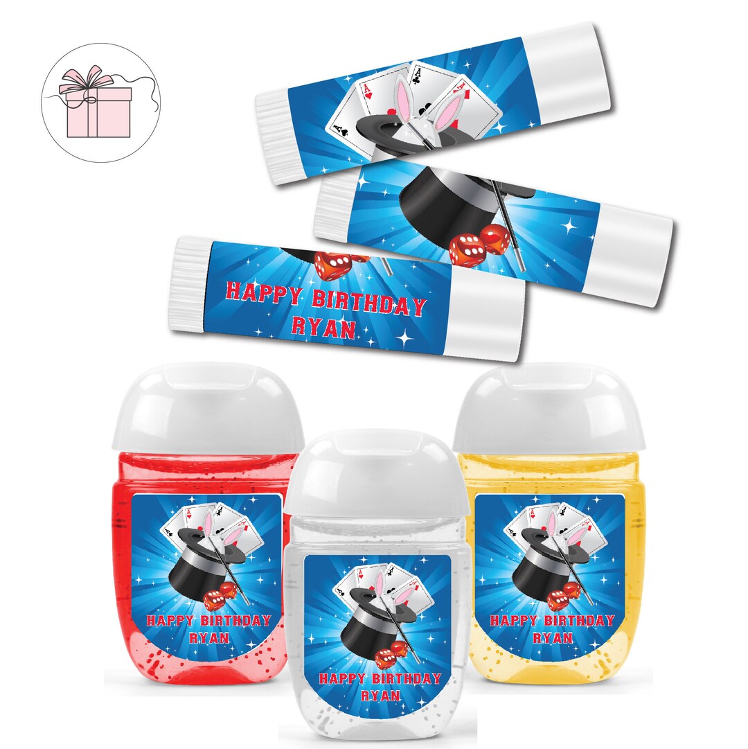 Magician Magic Show Rabbit Top Hat Cards Magical Stars - Lip Balms Chap ...