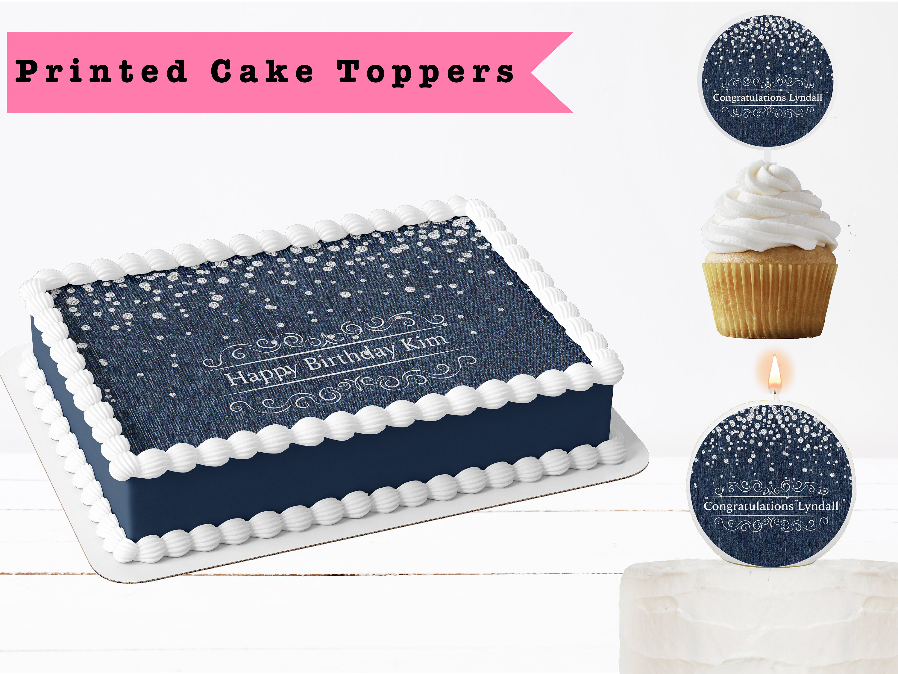 Denim And Diamonds Cake