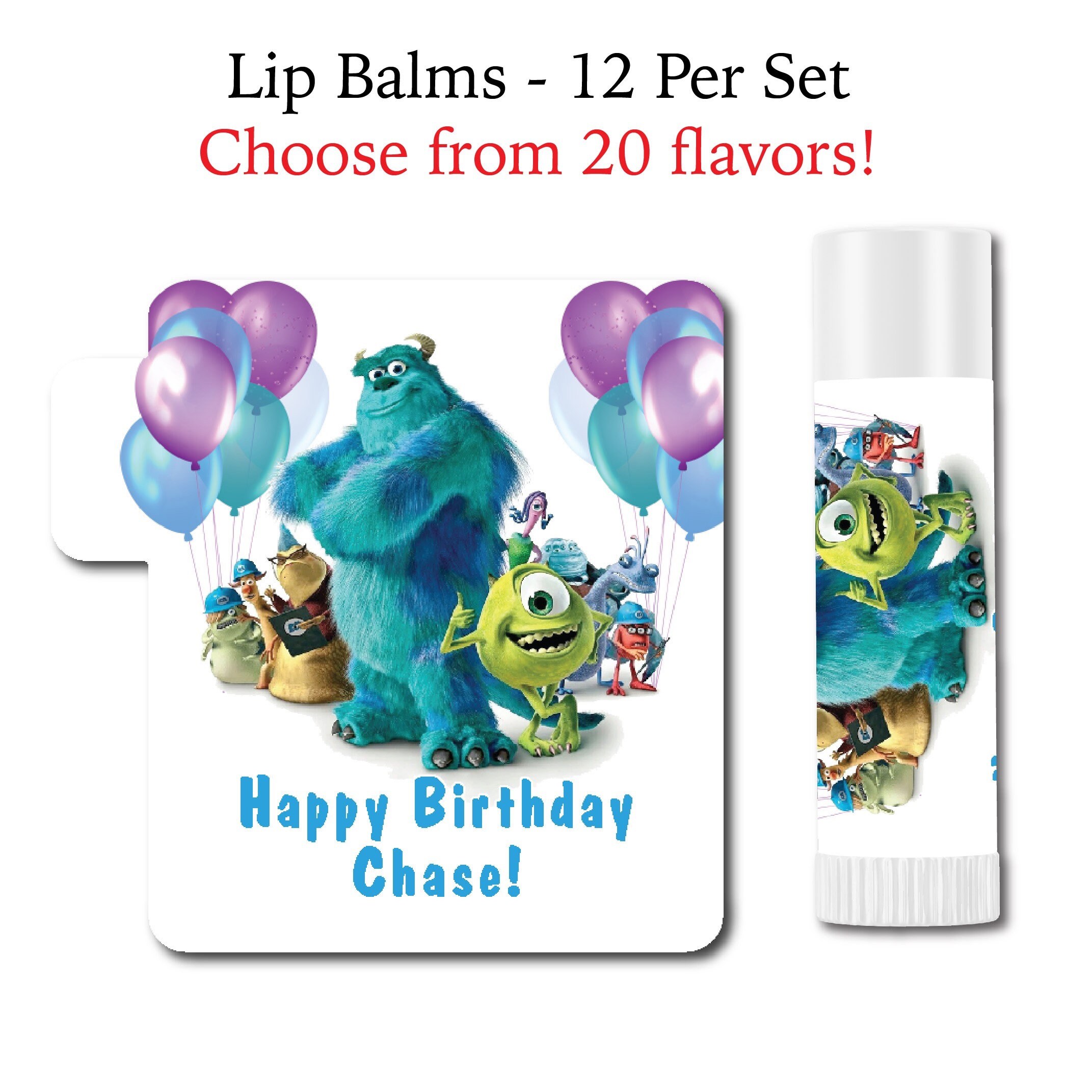 Monsters Inc Lip Balms Chap Stick or Hand Wash Best Party - Etsy