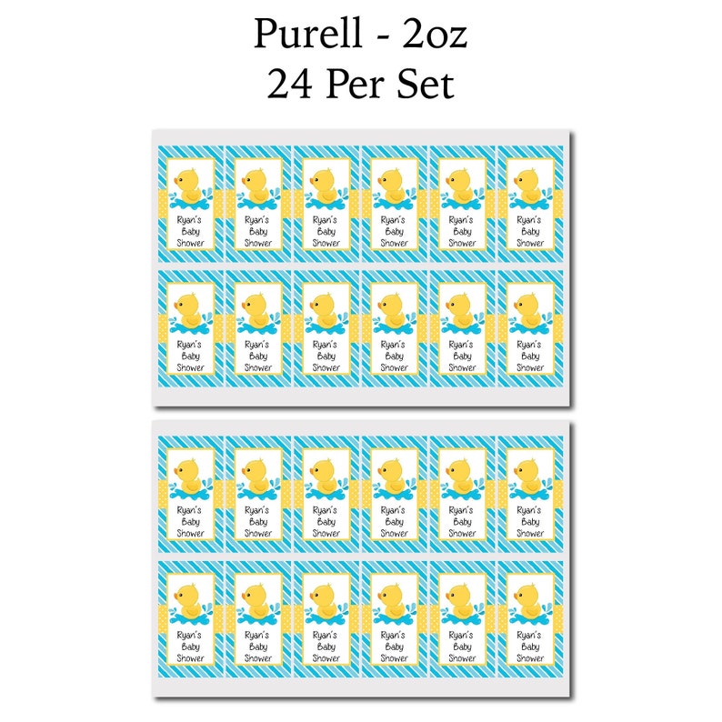 Cute Little Rubber Duck Duckling PRINTED GLOSSY LABELS for | Etsy