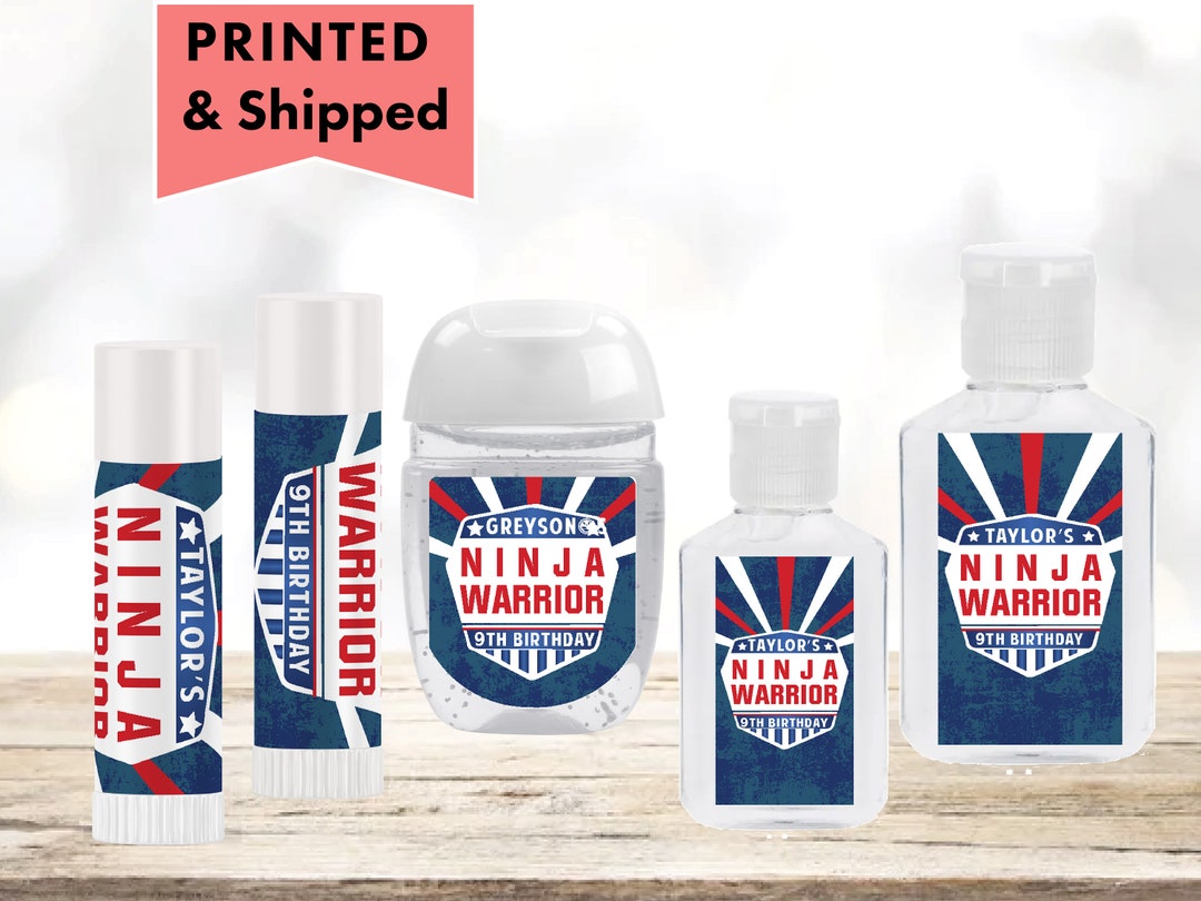 Ninja Warrior Inspired - PRINTED GLOSSY LABELS - for Lip Balm Tubes or ...