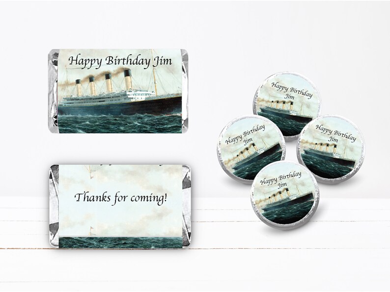 Titanic Ship PRINTED CANDY BAR Wrappers Chocolate Bar Kiss - Etsy