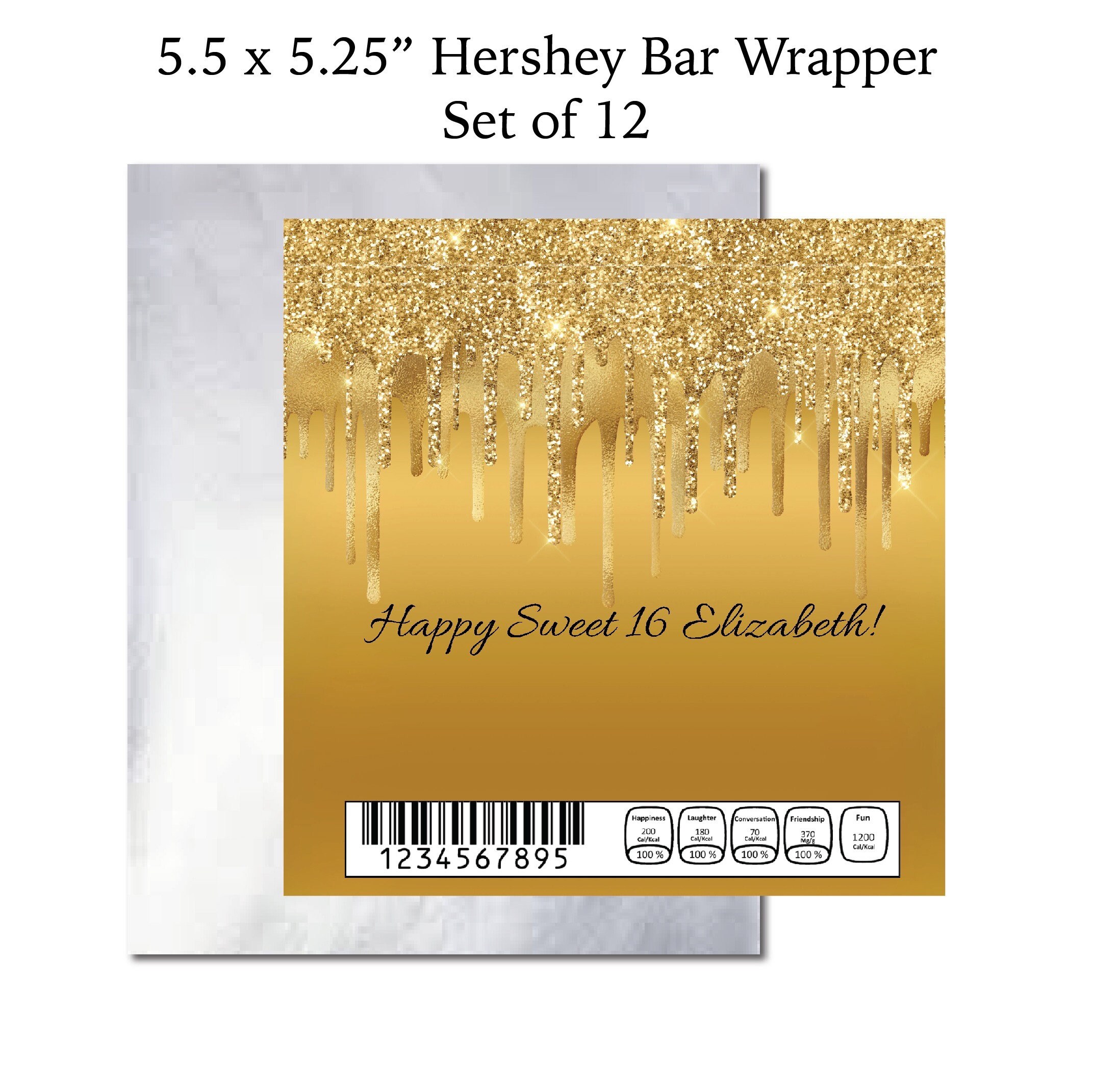 Gold Dripping Glitter Metallic Sparkle Luxury Any Age or | Etsy