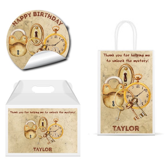 Escape Room Mystery Solving Challenge PRINTED GLOSSY LABELS | Etsy