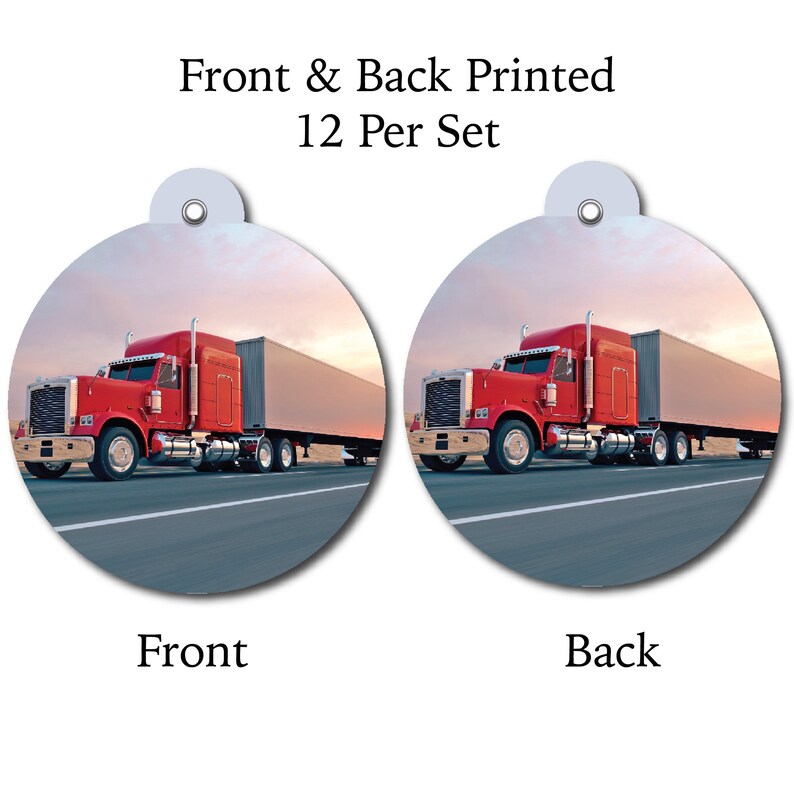 Red Tractor Trailer Semi Truck Big Rig on Road Highway Cool - Etsy