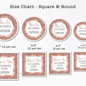 Rose Gold Metallic Sparkle Glitter Luxury Any Age Occasion PRINTED ...