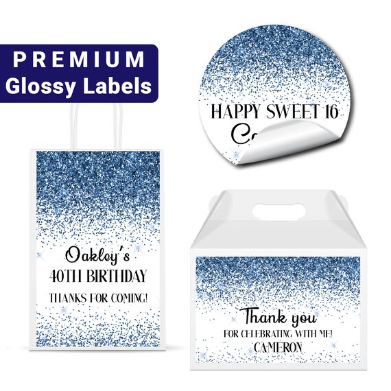 Gold Glitter Sparkles Modern Luxury PRINTED GLOSSY LABELS - Etsy