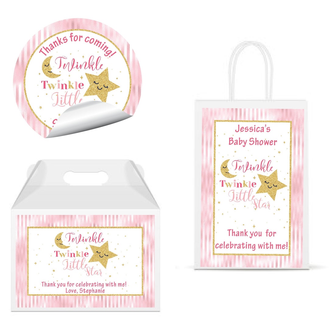 Twinkle Twinkle Little Star - PRINTED GLOSSY LABELS - for Party Favor ...