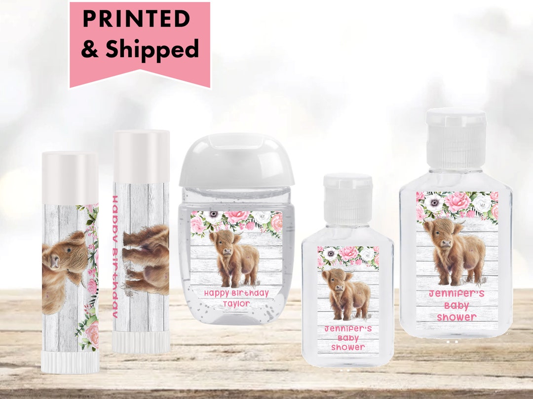 Holy Cow Rustic Highland Cow Girl Party Decorations Pink Floral PRINTED ...