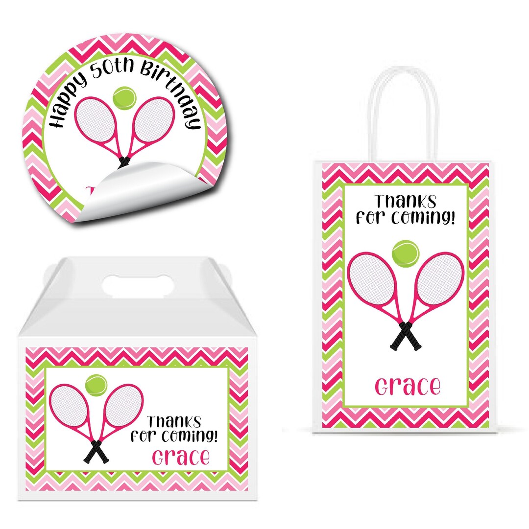 Tennis Sports Preppy Tennis Star Tennis Themed Party PRINTED GLOSSY ...