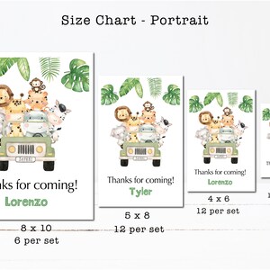 Wild Safari Animals Jeep in Jungle PRINTED GLOSSY LABELS for Party ...