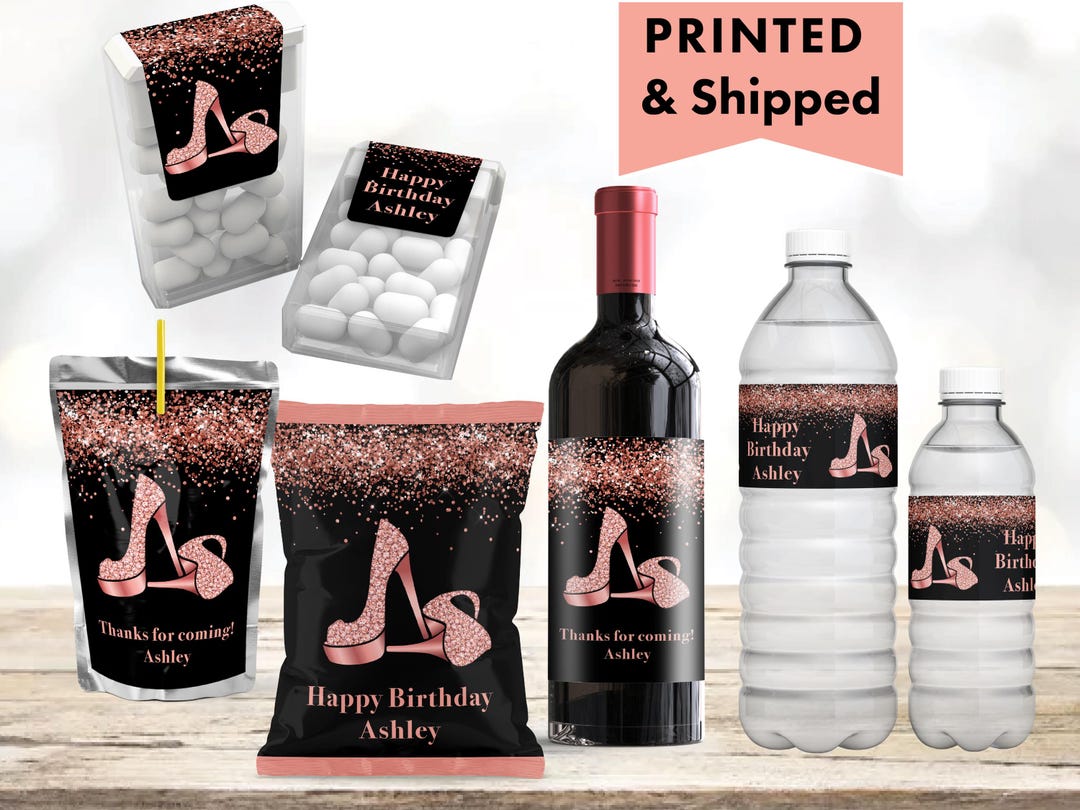 High Heels Stepping Into Elegant Rose Gold Glitter Woman Shoe Chip Bag ...