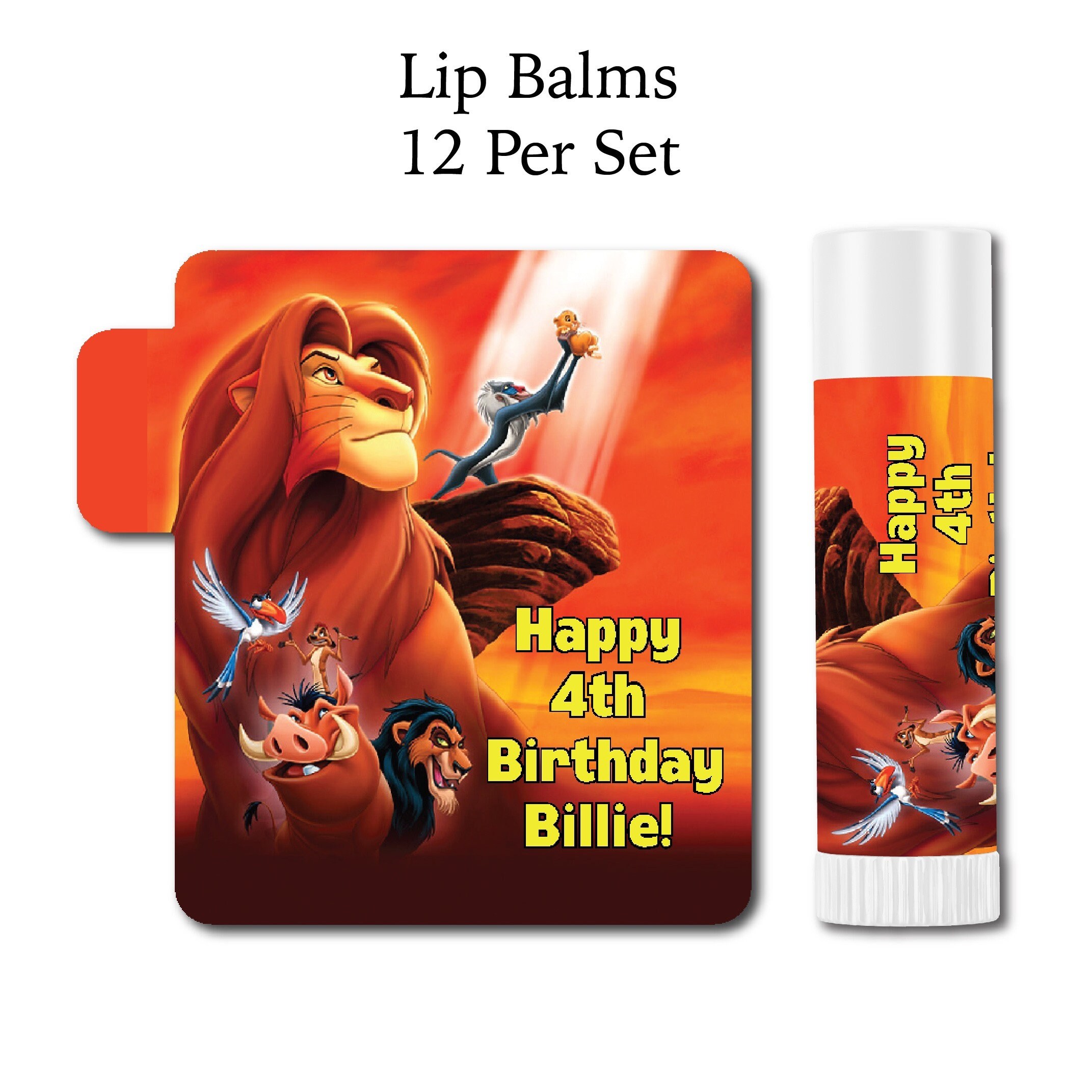Lion King Lip Balms Chap Stick or Hand Wash Best Party - Etsy