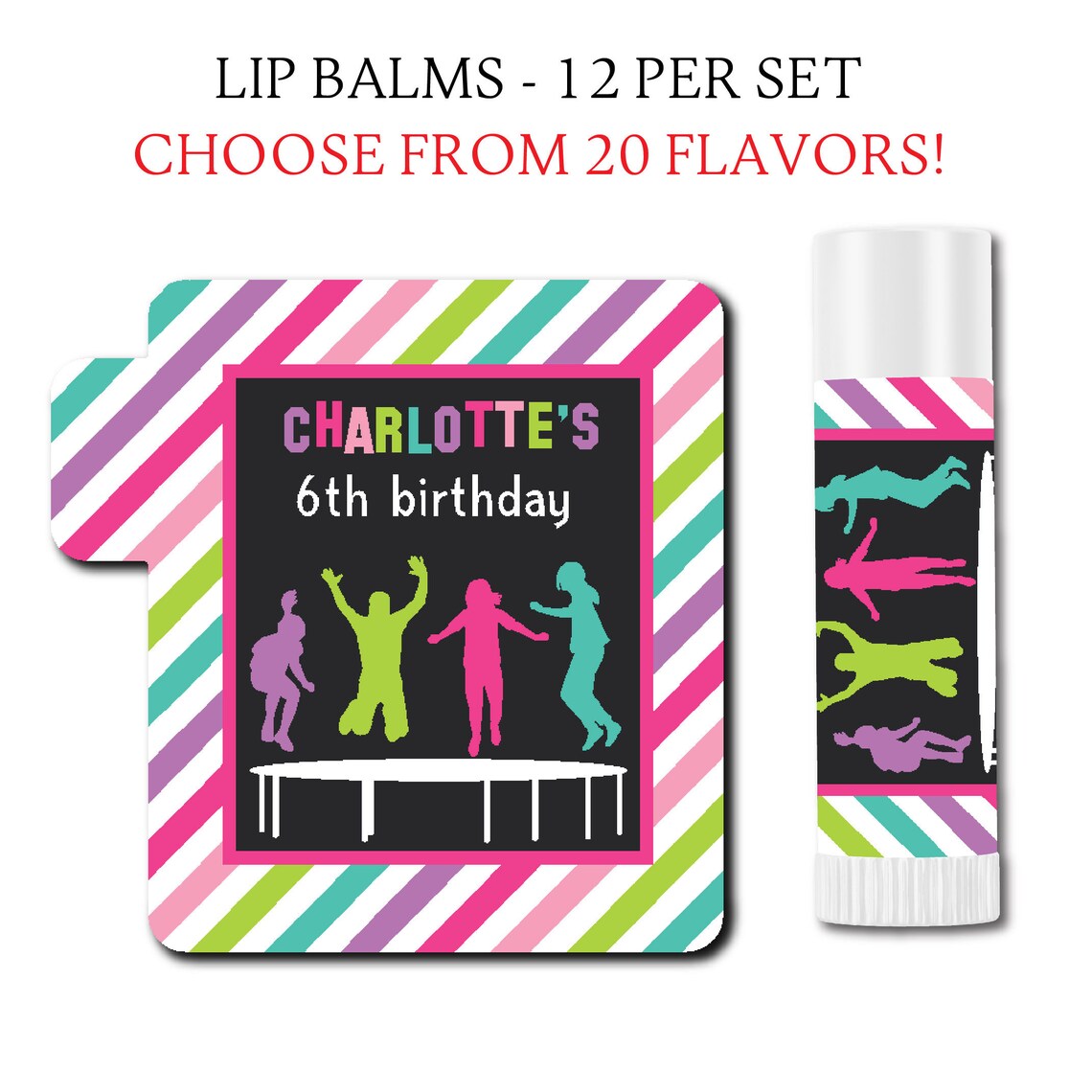 Trampoline Bounce Jump & Play Pink for Girls Lip Balms - Etsy