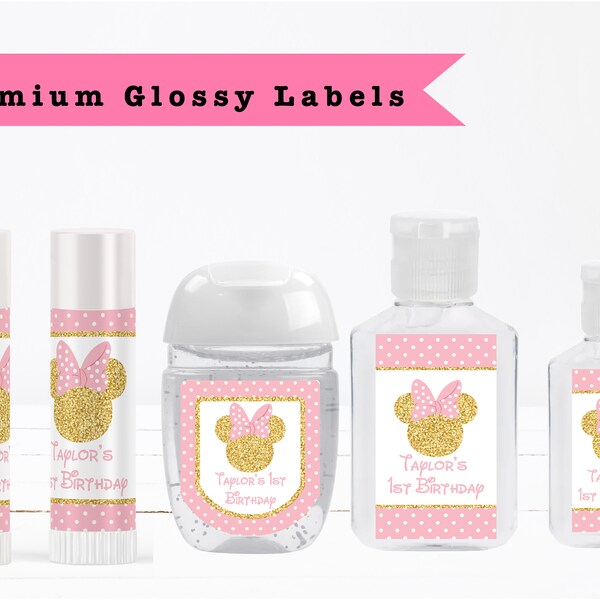 Minnie Mouse Labels - Etsy