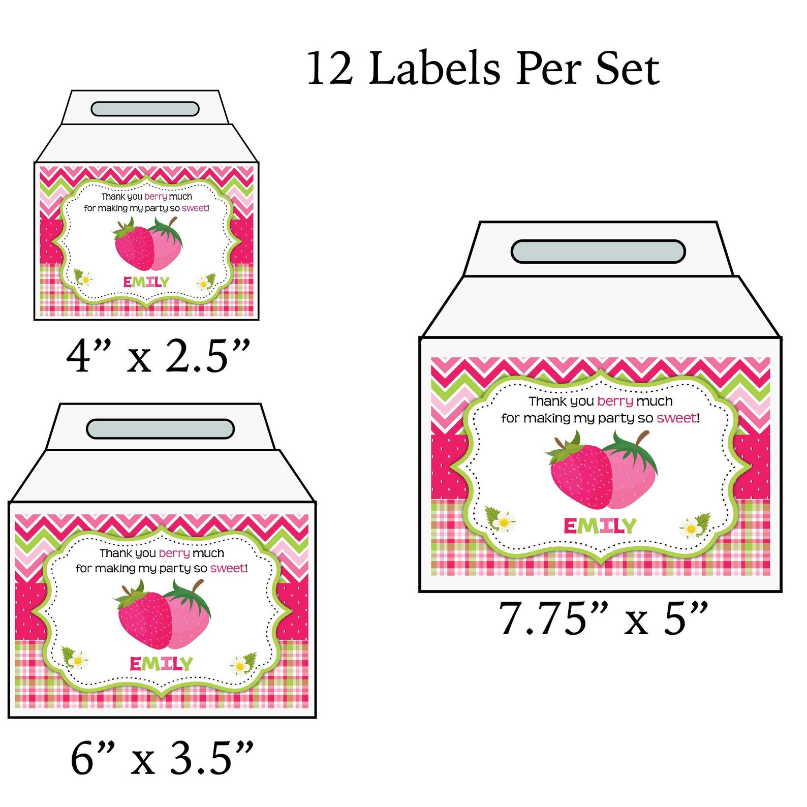 Strawberry Strawberries Berry Sweet PRINTED GLOSSY LABELS - Etsy