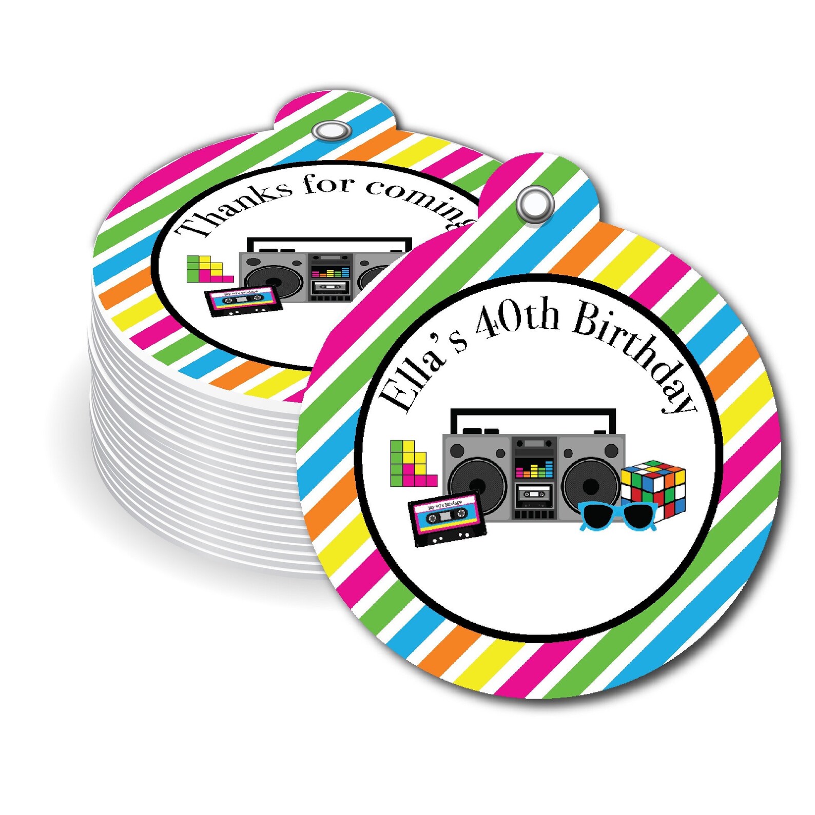 Totally 80's 1980 Eighties Retro Neon Theme PRINTED | Etsy