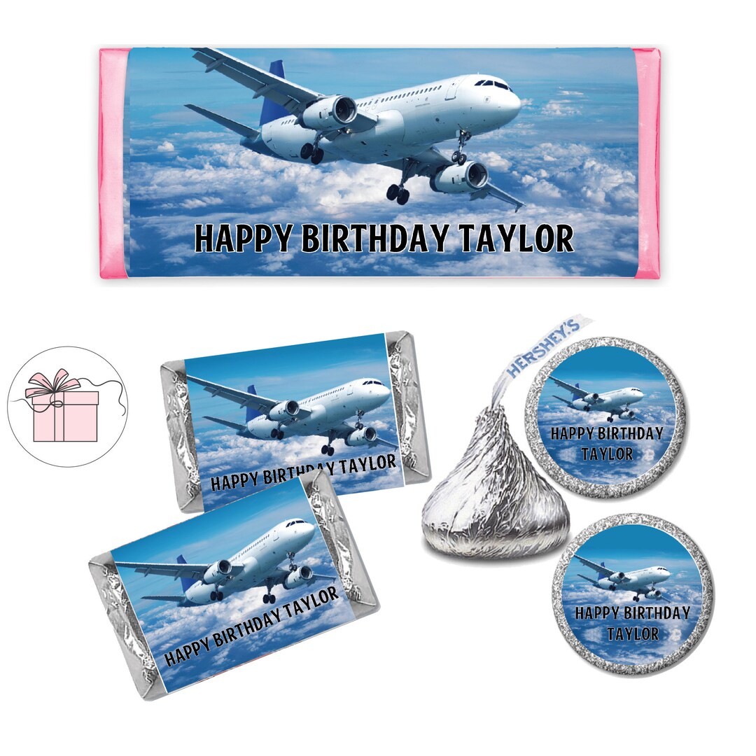 Jet Airliner Aircraft Airplane Aviation Flying Pilot PRINTED Candy Bar ...