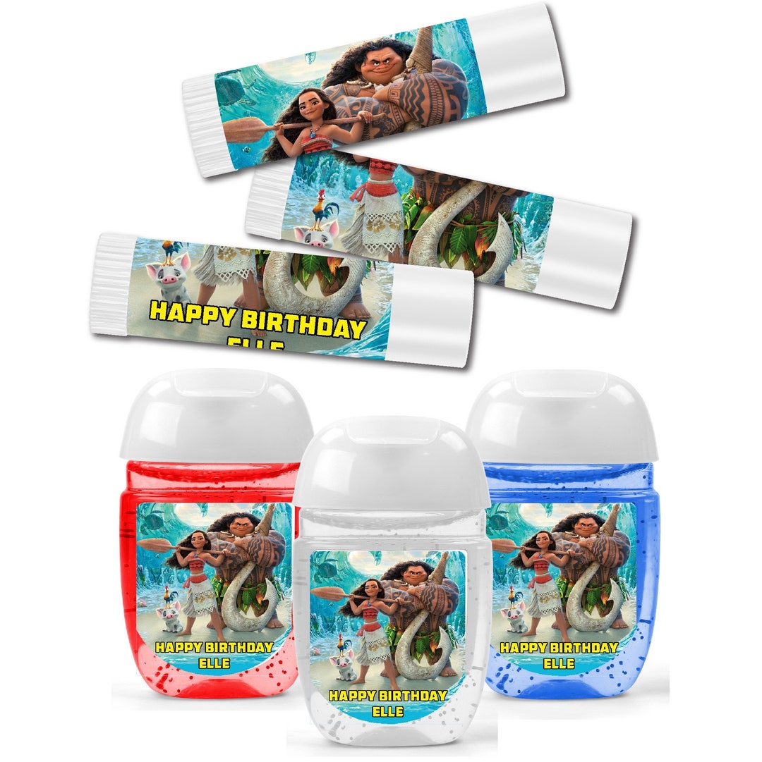 Moana Inspired Lip Balms Chap Stick or Hand Wash Best Party Favor Idea ...