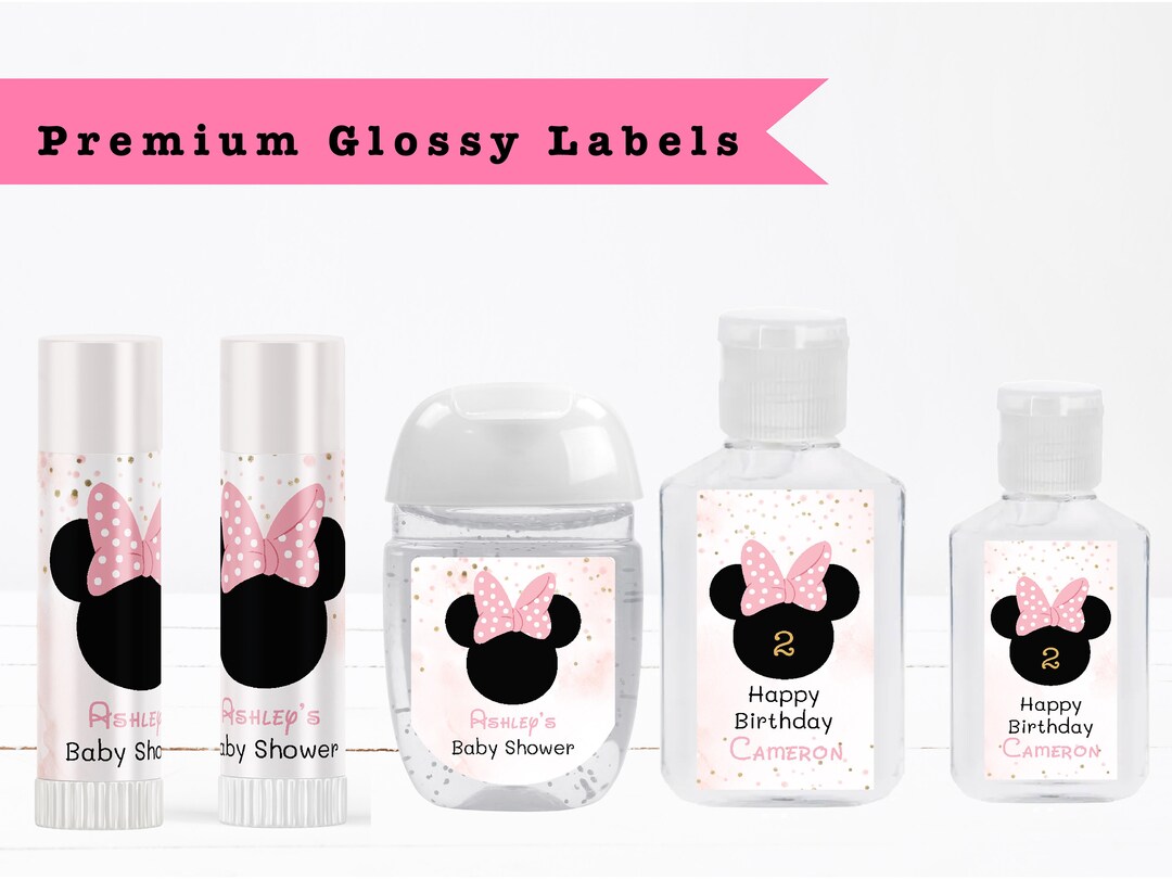 Inspired by Minnie Mouse Gold & Blush Pink Confetti Mouse Silhouette ...