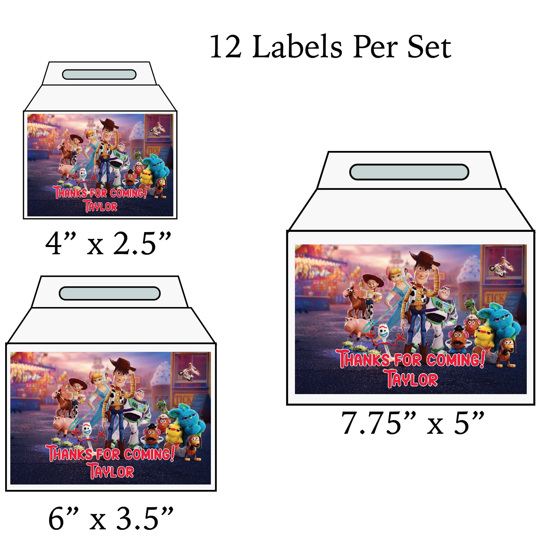 Toy Story PRINTED GLOSSY LABELS For Party Favor Bags | Etsy