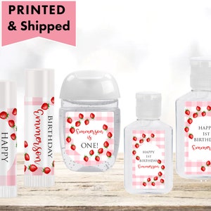 Strawberry Berry Sweet First Baby Shower Pink Gingham Summer - Glossy ...
