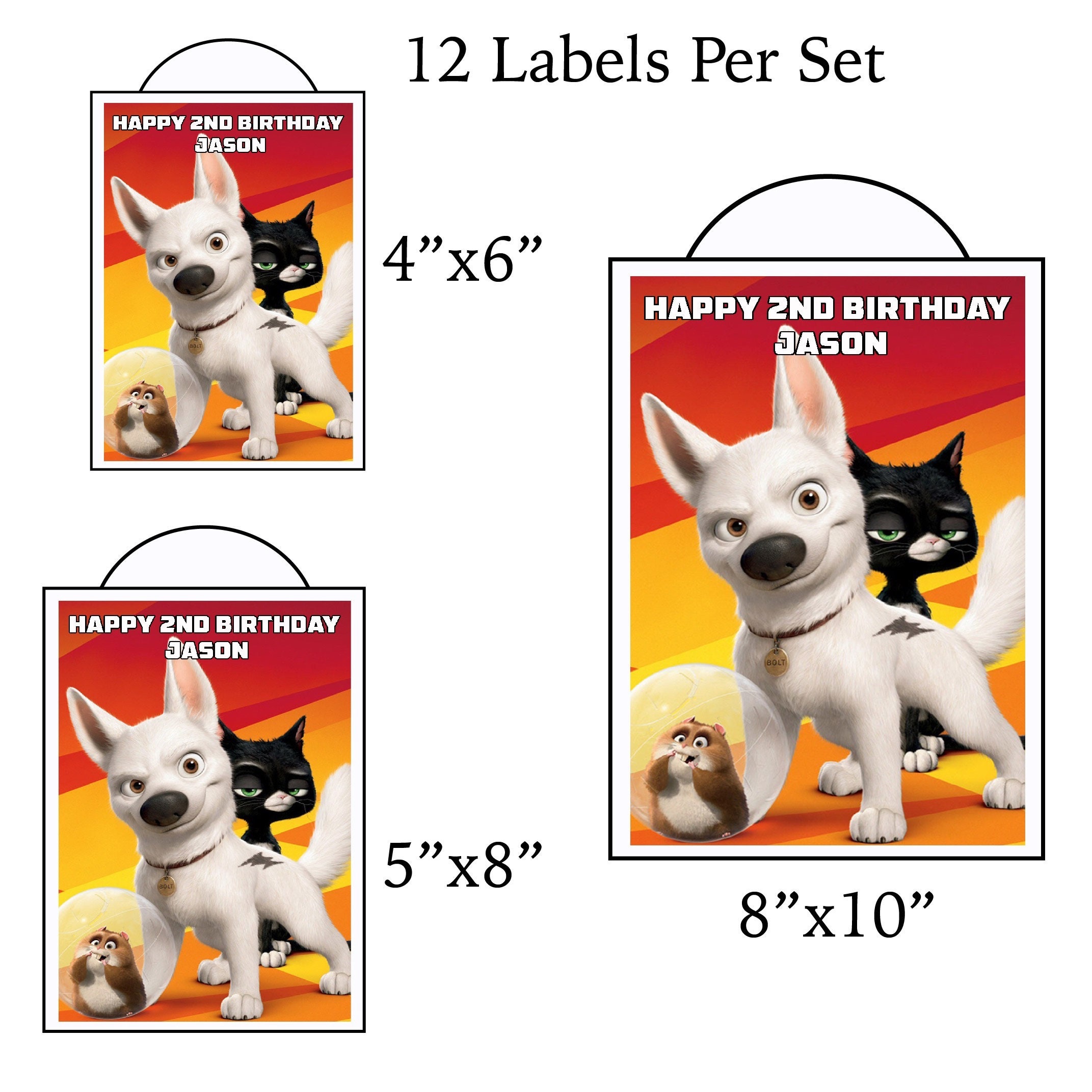 Bolt PRINTED GLOSSY LABELS for Party Favor Bags Gable - Etsy