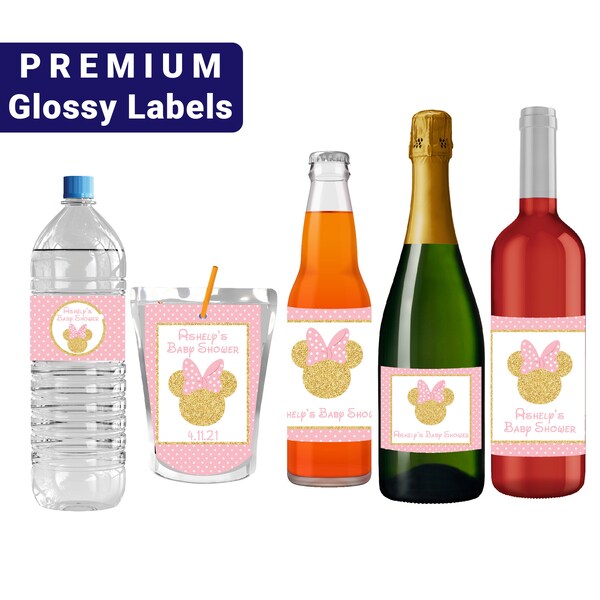 Minnie Mouse Labels - Etsy