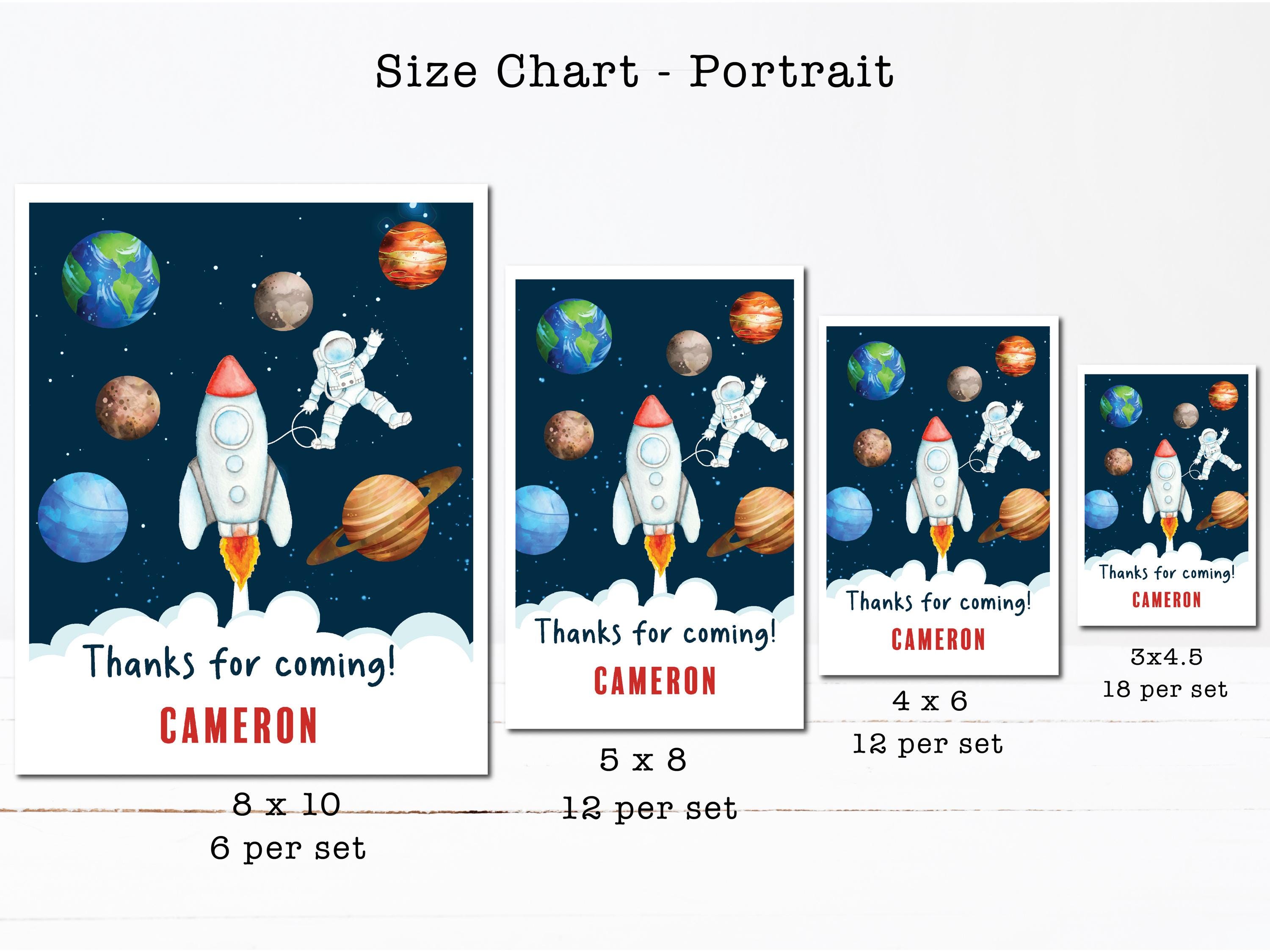 Outer Space Birthday Planets Rocket Ship Astronaut Galaxy Blast off ...