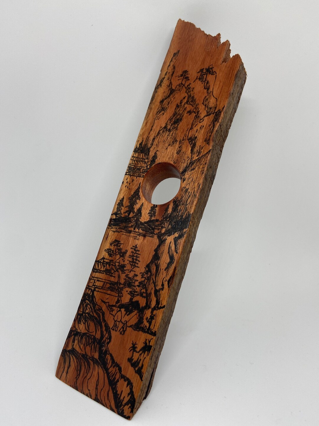 Recycled Jarrah Made Into a Cantilever Wine Holder With a Hand Drawn ...