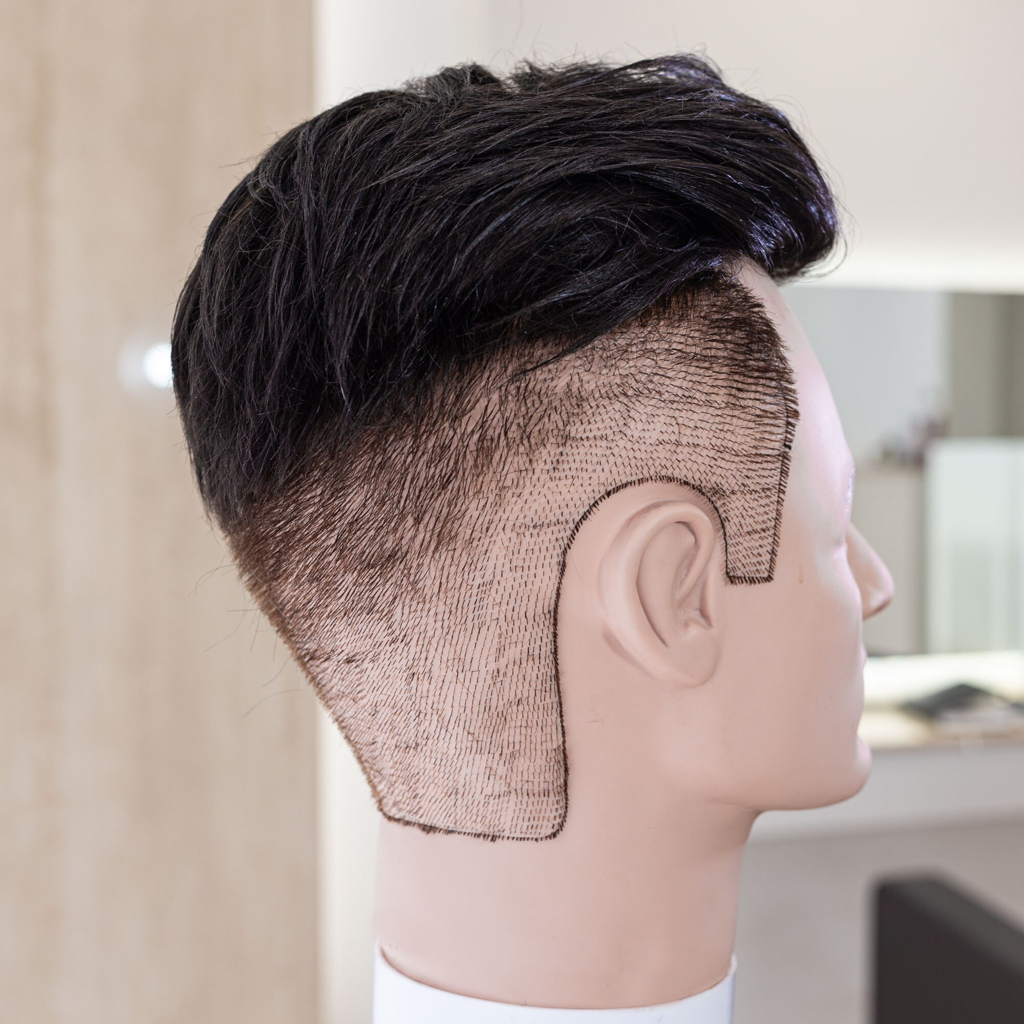 Hair System Toupet UNDERCUT for Men - New - Cut by Hairdresser - Ready ...