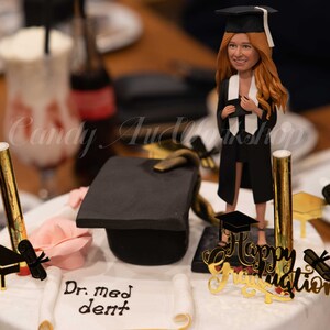 Graduate Bobblehead Custom, Personalized Cake Topper for Graduation ...