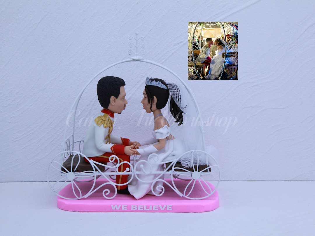 Custom Wedding Carriage Cake Topper, Personalized Wedding Cake ...
