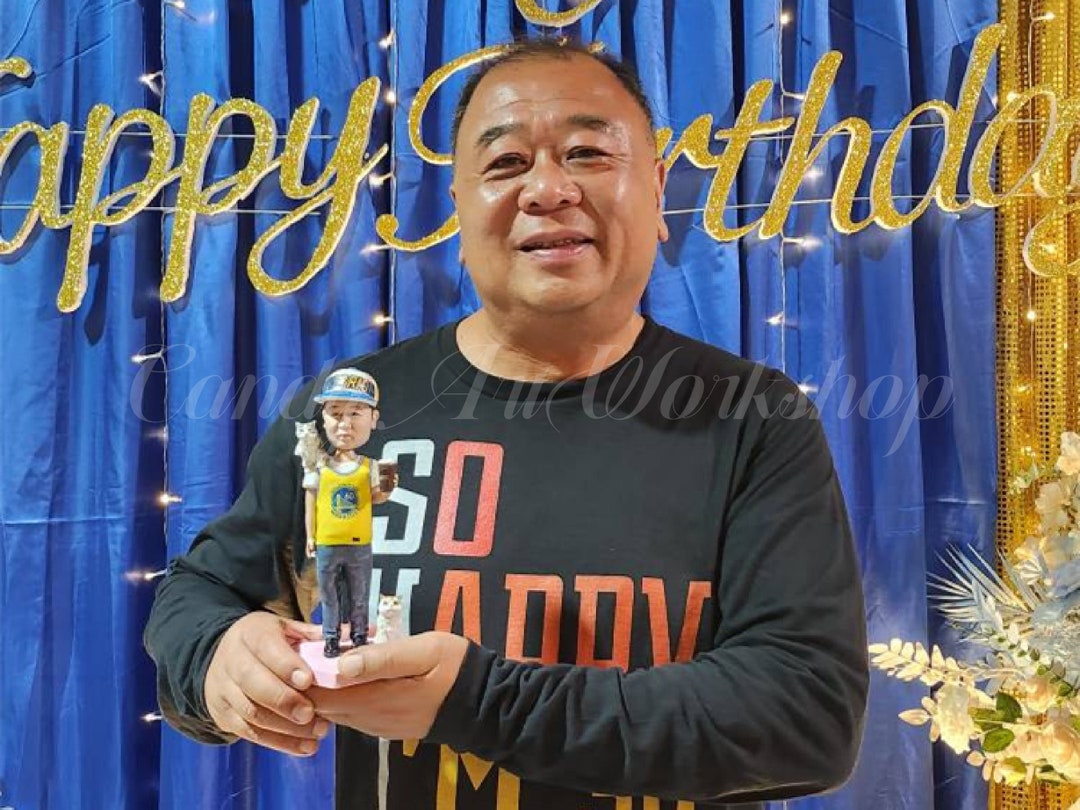 Custom Birthday Cake Topper for Man, Custom Bobble Head for Husband ...