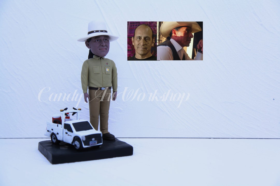 Man With Truck Bobblehead Custom, Man With His Car Statue Personalized ...