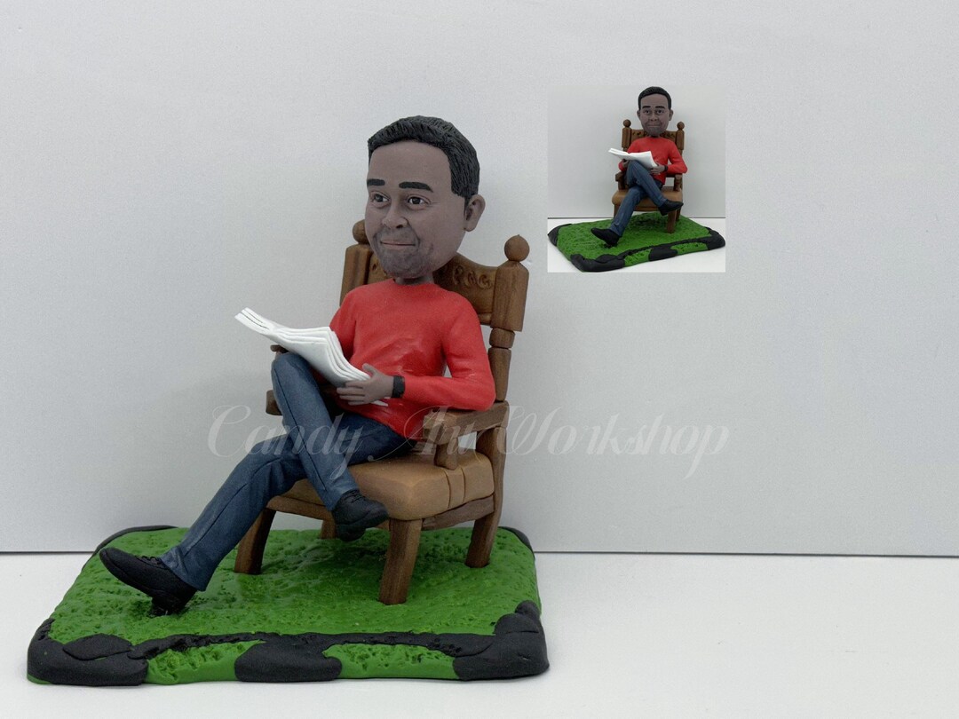 Custom Dad Bobblehead, Statue, Figurine, Grandpa Figure, Handmade Gift ...