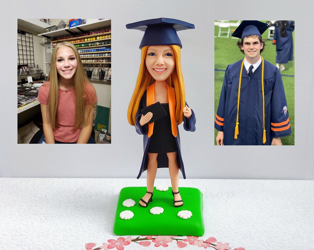 High School Student Graduate Custom Bobblehead, Personalized Graduation ...