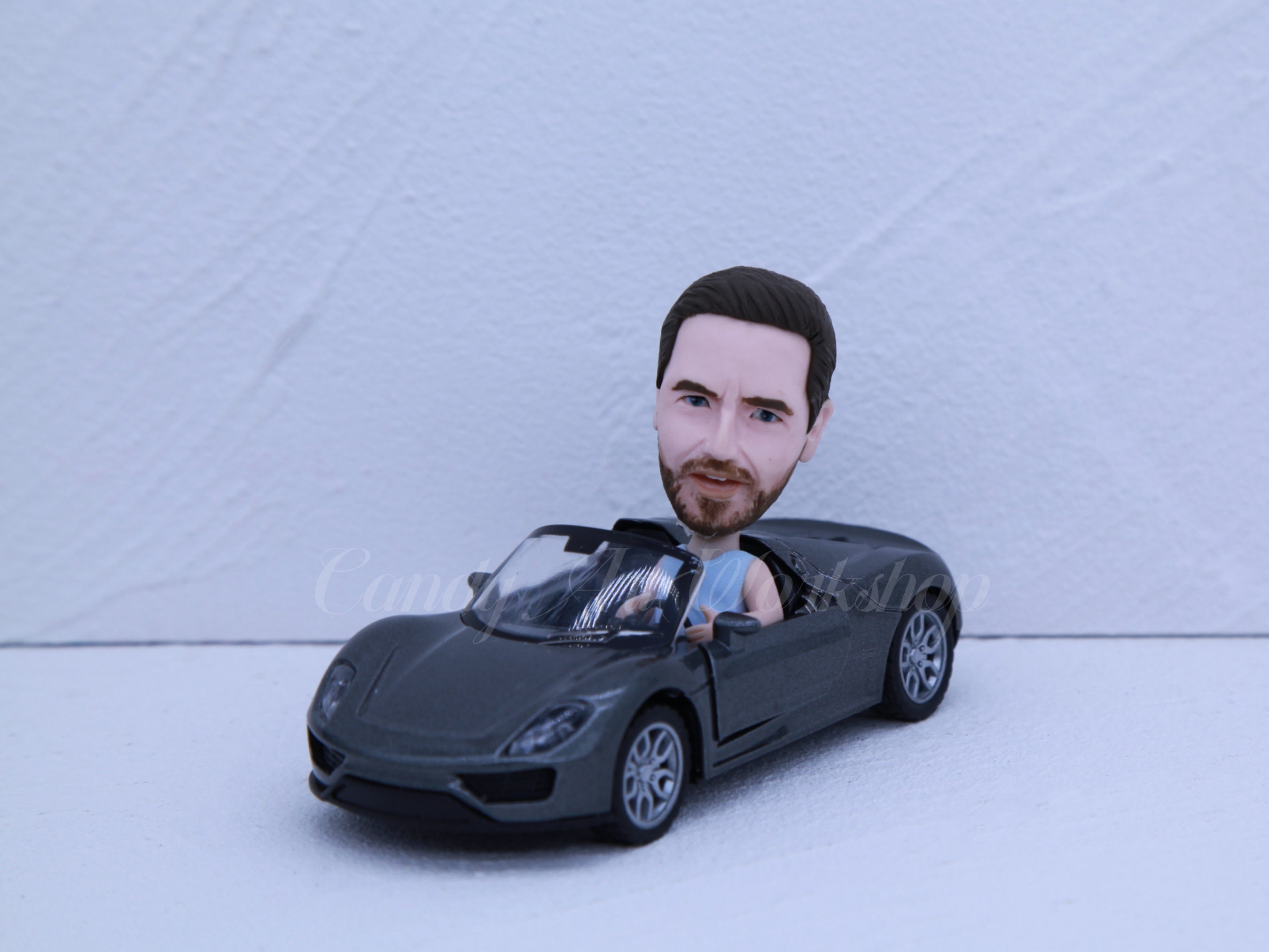 Custom Bobblehead in Race Car, Custom Driver Figurinie in A Convertible ...
